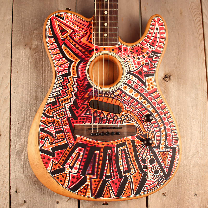 Fender Acoustasonic Player Telecaster Custom ART GUITAR | Reverb