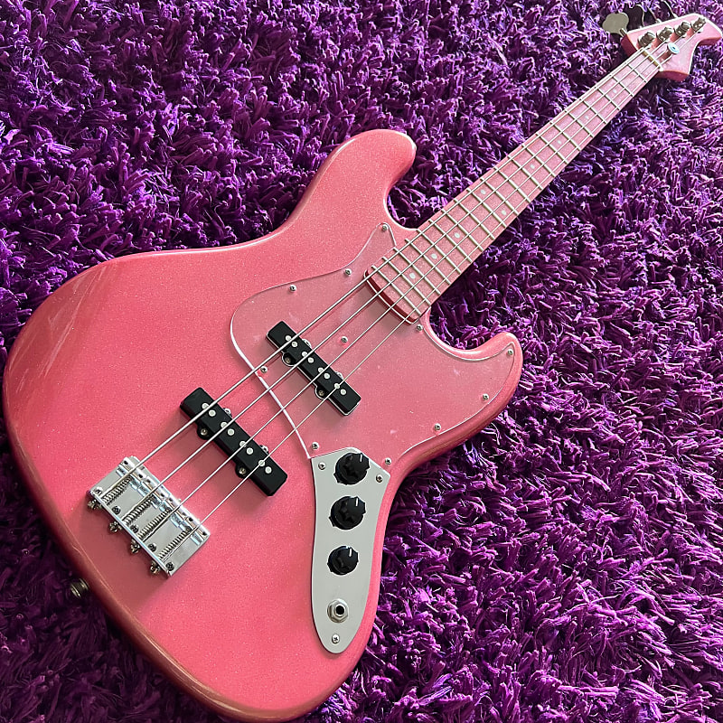 2013 Fernandes RJB-CUSTOM Jazz Bass Rose Pink Metallic (w/ | Reverb