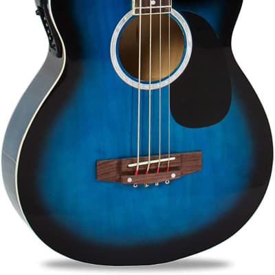 Full Size 4 String Acoustic Electric Bass Guitar Fretted Bass | Reverb