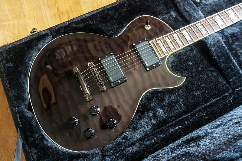 ESP E-II Eclipse 2011 - QM See-thru Black - Made in Japan | Reverb