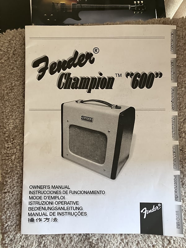 Fender Champion 600 Manual 2006 | Reverb