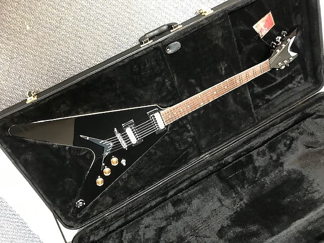 DEAN V 79 electric GUITAR in Classic Black new w/ CASE- | Reverb