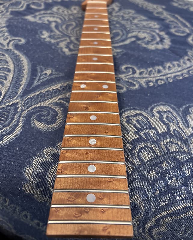 Musikraft Telecaster Neck - Roasted 3A Birdseye Maple - | Reverb