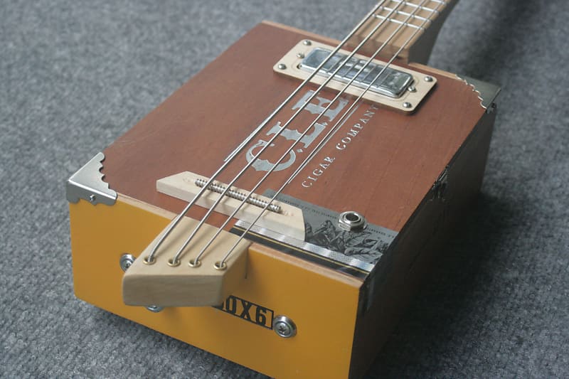 C.L.E Electric Bass Cigar Box Guitar by D-Art Homemade Guitar | Reverb
