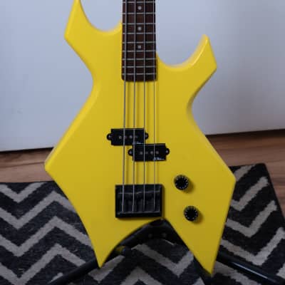 B.C. Rich Platinum Series Warlock Bass 1988-1989 Yellow | Reverb