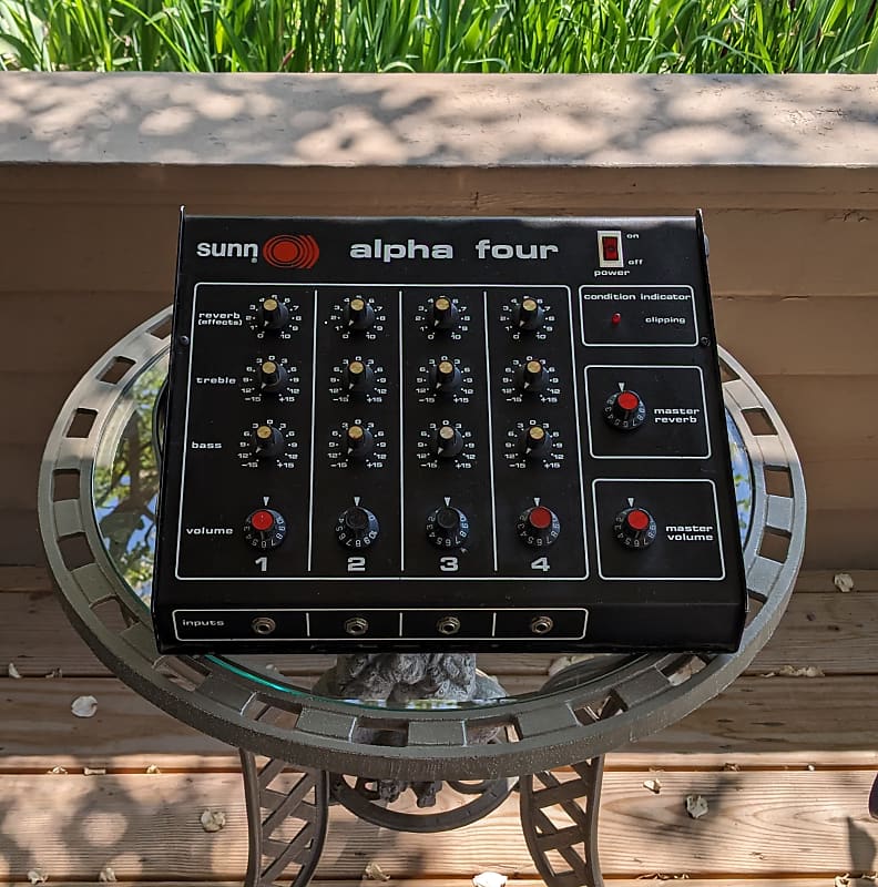 Sunn Alpha Four Vintage Amplifier PA Mixer 1980 - Black | Reverb