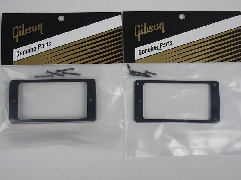NEW GIBSON BLACK PICKUP RINGS SET LES PAUL SG ES 335 175 | Reverb