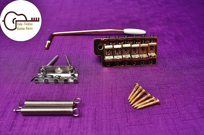 Fender Vintage style 6 point Bridge/Tremolo System 2012 Gold | Reverb