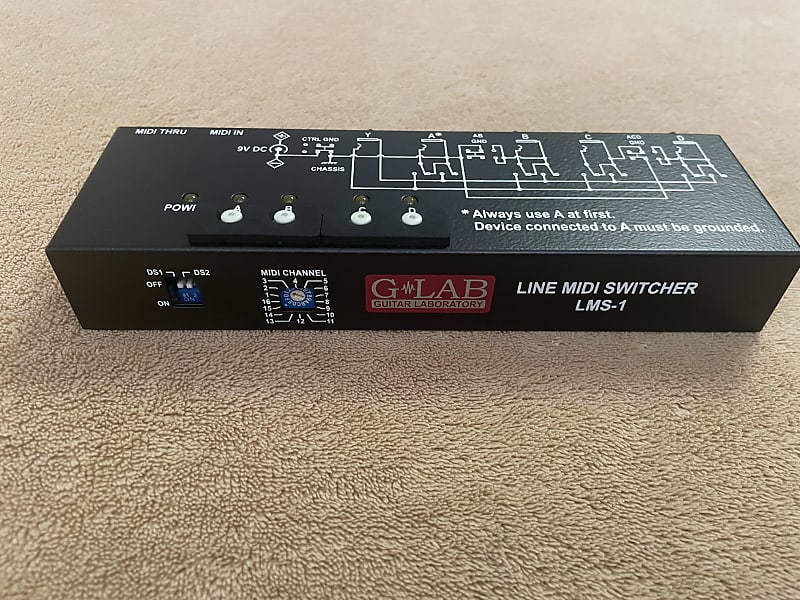 NEW - G-Lab LMS-1 Line MIDI Switcher (1 Input/Output 4 | Reverb