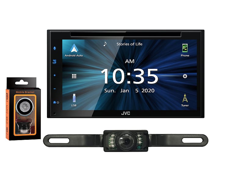 JVC KW-V66BT DVD receiver w/ fixed 6.75" touchscreen monitor+ | Reverb