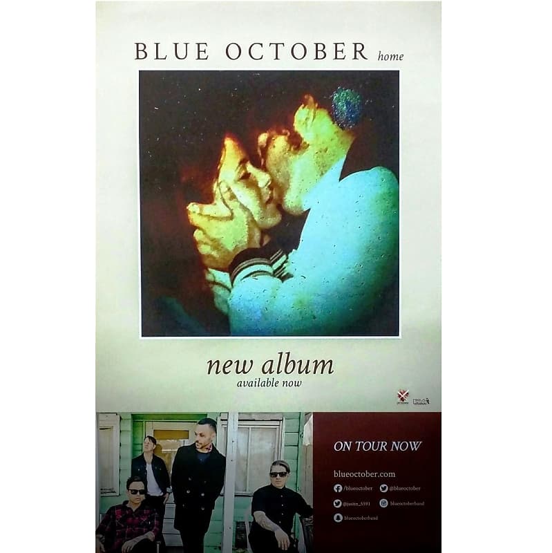 BLUE OCTOBER - Home Ltd Ed Rare New Tour Poster Display! | Reverb