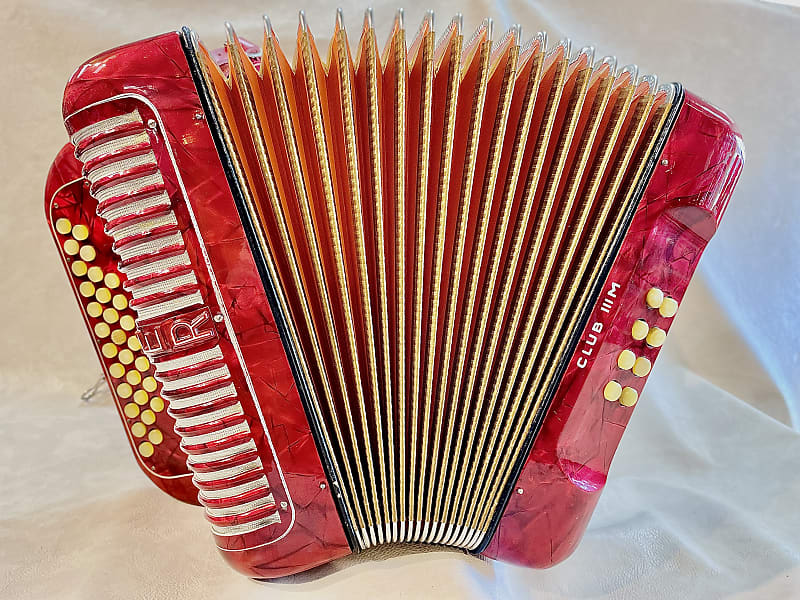HOHNER CLUB IIIM DIATONIC ACCORDION TUNED C/F #CBMH220 | Reverb