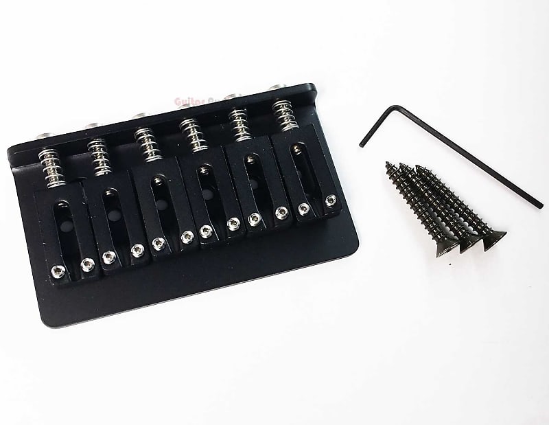 Hipshot 41200M Modern Spacing 6-String Hardtail Guitar Bridge | Reverb