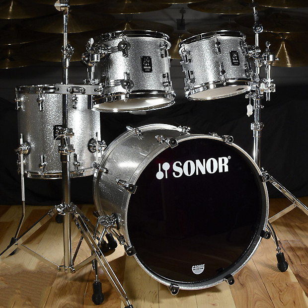 Sonor ProLite 10/12/14/20 4pc. Studio 1 Drum Kit Silver | Reverb