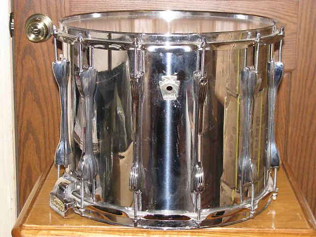 Ludwig 12x15 MARCHING SNARE CHROME OVER WOOD 12 LUGS | Reverb