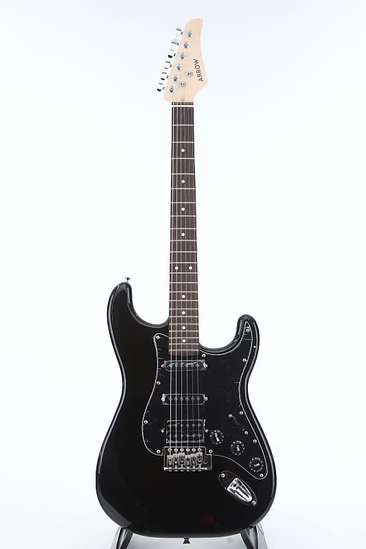 Arrow ST 211 Deep Black Rosewood/black electric guitar | Reverb