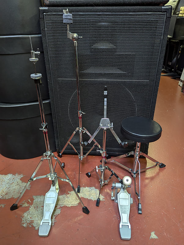 Super Clean! Ludwig Junior Size 5 Piece Drum Hardware Set - | Reverb