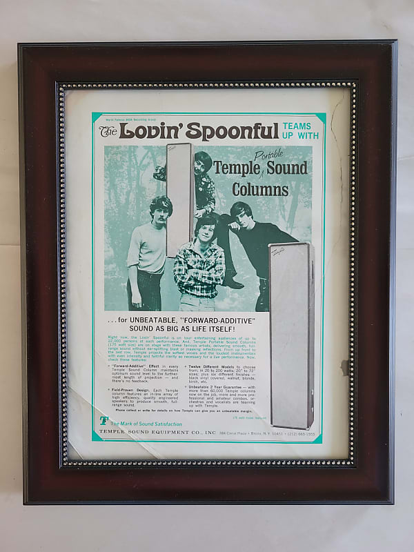 1967 Temple Sound Equipment Color Promotional Ad Framed The | Reverb