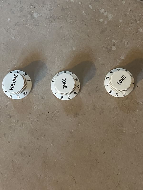 Fender Strat knobs 1963 White | Reverb