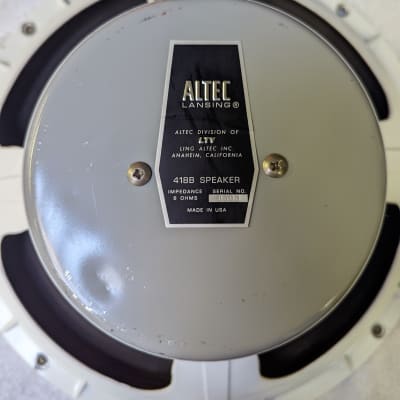 Closet Find! Matched Pair 1972 Altec-Lansing 418B 15" | Reverb