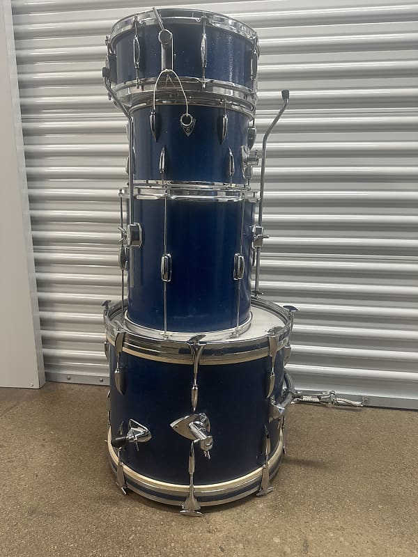 Kent 60’s Drum kit - Blue Sparkle | Reverb