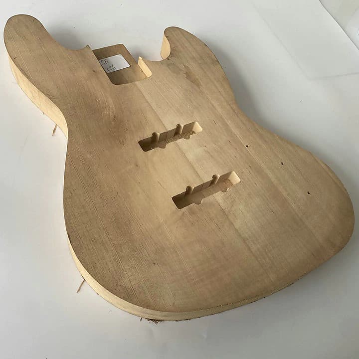 Jazz Bass Style Unfinished Basswood Body Project DIY | Reverb