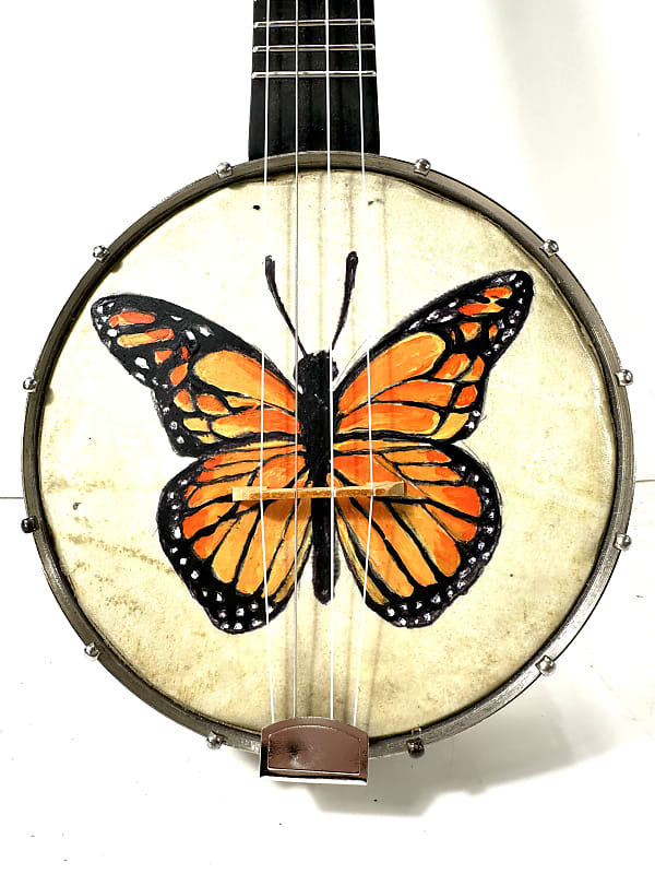 Vintage ukulele banjo with a painted head USA made The | Reverb