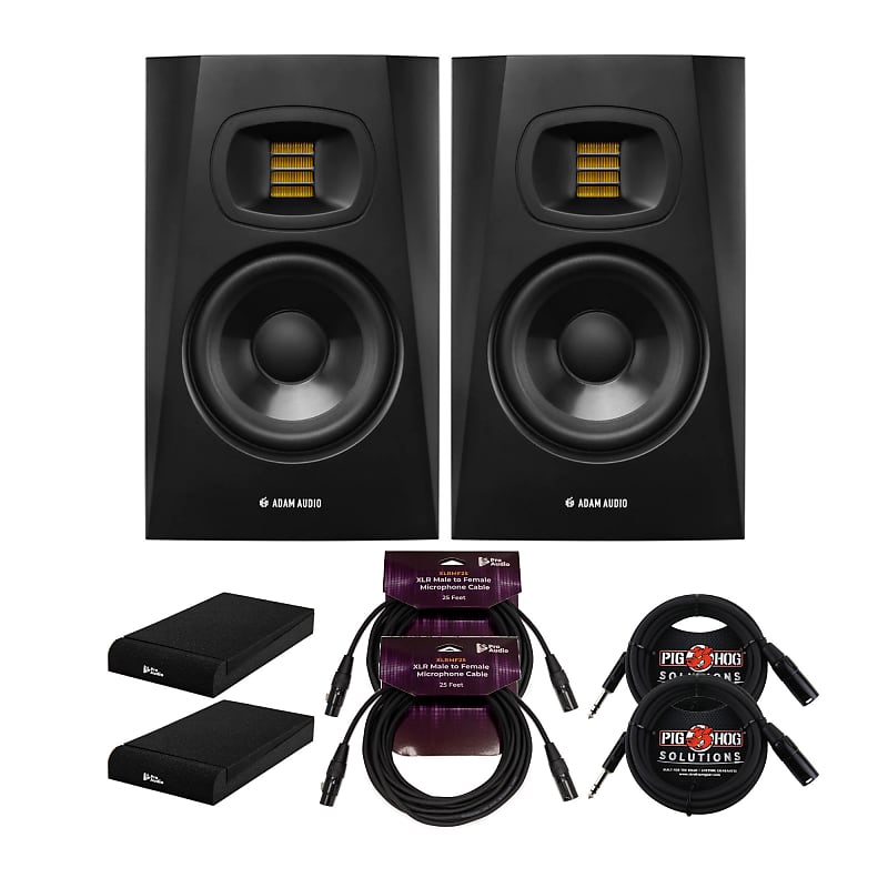 Adam Audio T5V 5 Inch Powered Studio Monitor 2 Pack with | Reverb