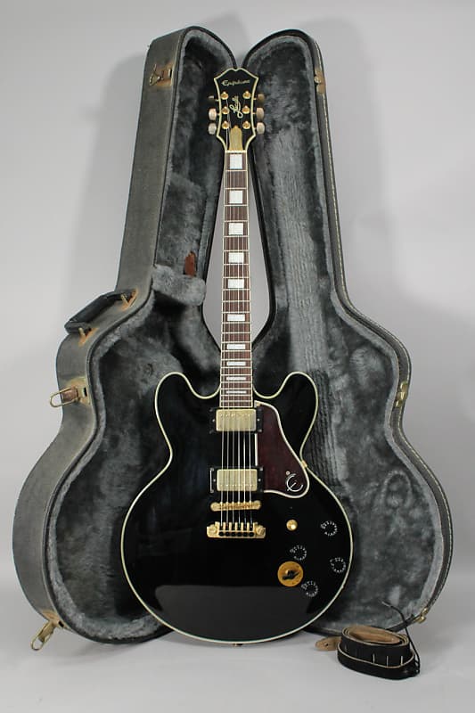 1999 Epiphone BB King Lucille Signature Guitar Ebony Varitone | Reverb