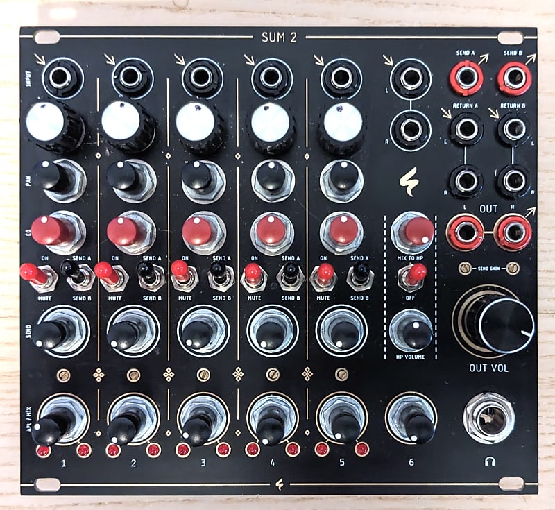 ST Modular Sum V2 Eurorack Performance Mixer 2020s - Black | Reverb