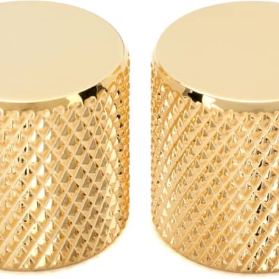 920D Custom Flat-top Knurled Metal Knobs - Gold 2-pack | Reverb