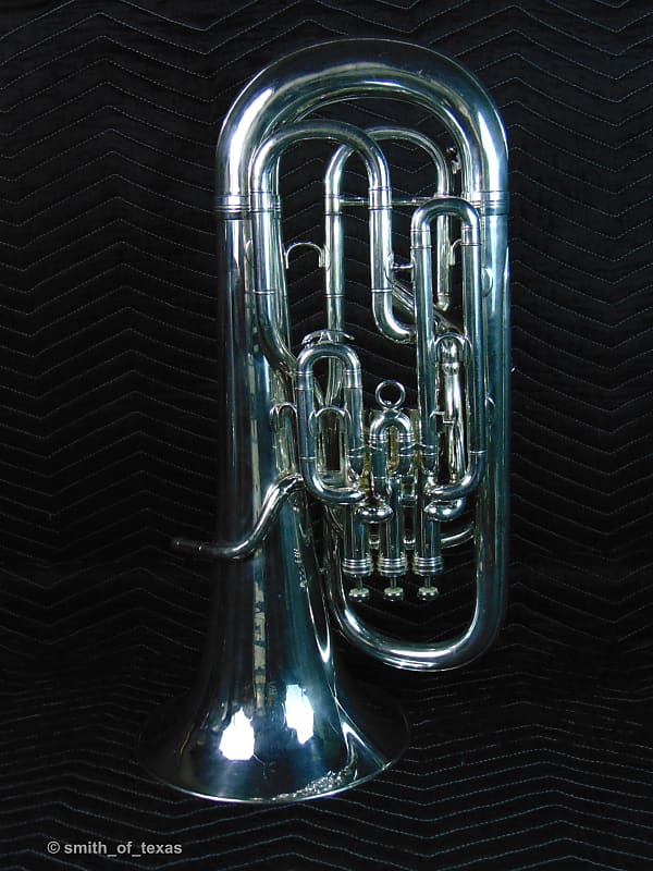 Besson Silver 4-Valve Compensating Euphonium Professionally | Reverb