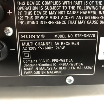 Sony STR-DH770 Multi 7.2 Channel Home Theater AV Receiver | Reverb