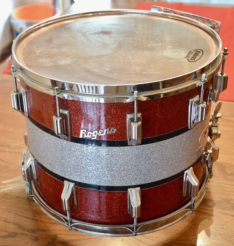 Rodgers Marching Snare Drum Dyne-Sonic 1960's - Red / Silver | Reverb