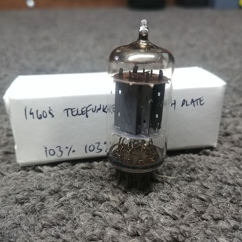 1960's Telefunken Smooth Plate 12AX7 Tube 103% 103% 7025 | Reverb