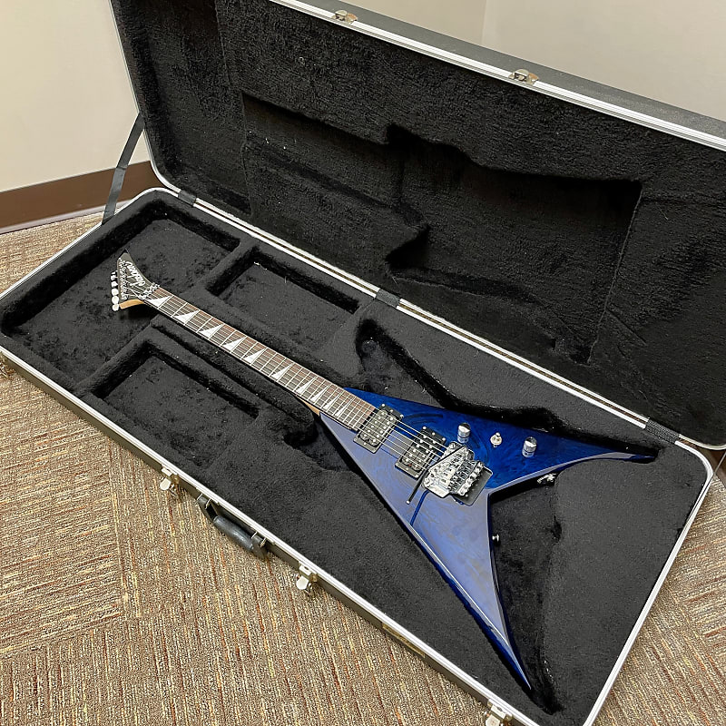 Jackson King V KVX-10-CBS Guitar with Case Cobalt Blue Swirl | Reverb