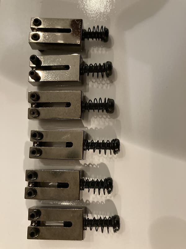 stock fender guitar saddles from tele special | Reverb