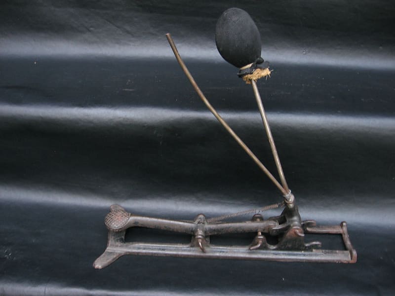Rare, Antique, Double Action, Bass Drum Pedal (black heavy | Reverb
