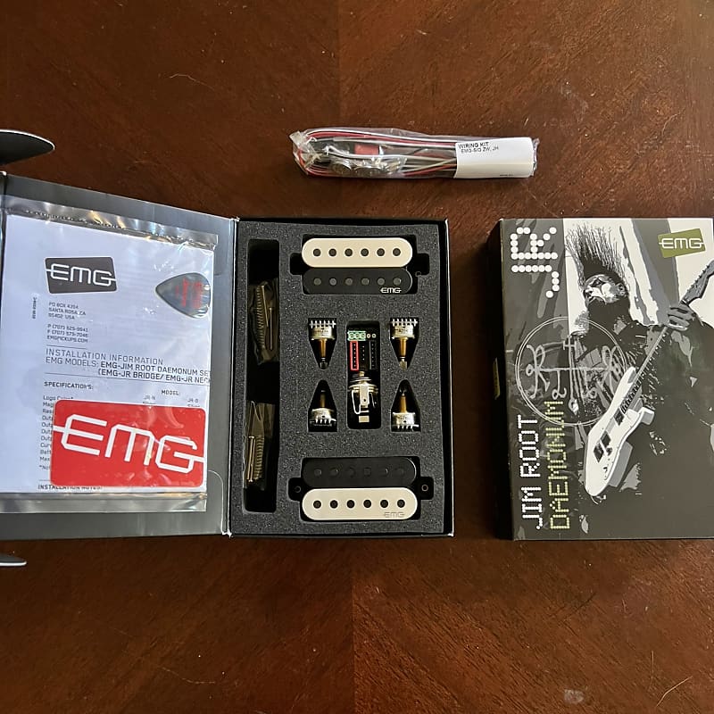 EMG Jim Root JR Daemonum Zebra Humbucker Set Standard Spaced | Reverb