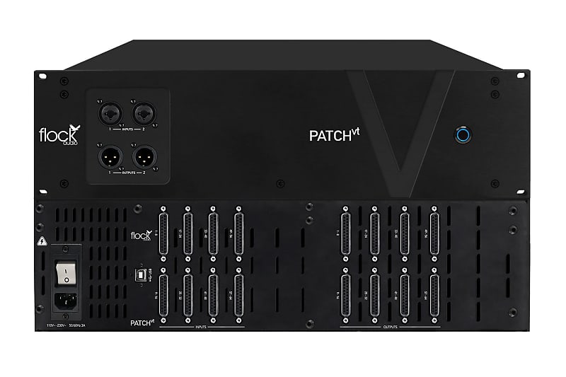 Flock Audio Patch VT | 64x64 128-Point Patch Bay | Reverb