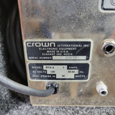 Crown RTA-2 Real Time Audio Spectrum Analyzer | Reverb