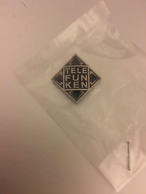 Telefunken Neumann U47 Nos Silver badge logo | Reverb