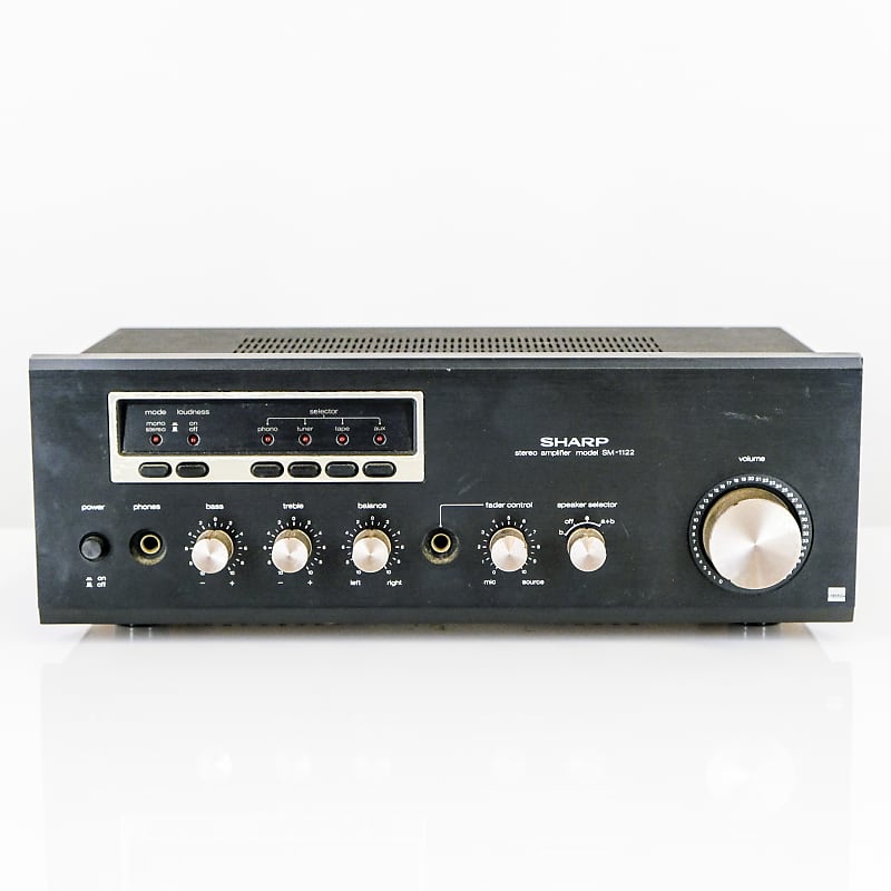 Sharp SM-1122 Stereo Amplifier - Black | Reverb