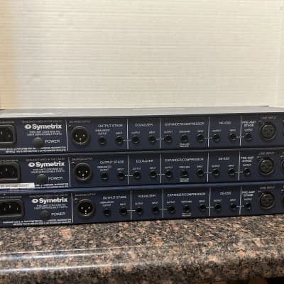 Three Symetrix 528E CHANNEL STRIP: MIC PREAMP, COMPRESSOR, | Reverb