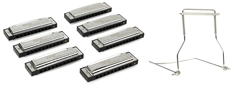 Fender Blues Deluxe Harmonica - 7-pack with Case Bundle with | Reverb