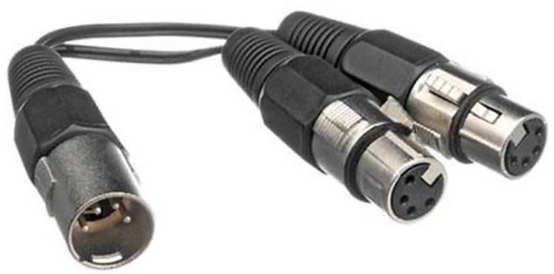 Bescor XLR-YF 4-Pin XLR-M to 2x 4-Pin XLR-F Y Cable | Reverb