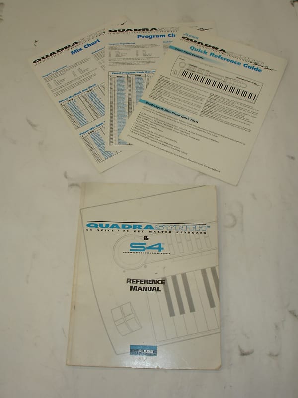 Alesis Quadrasynth & S4 Reference Manual w/ Quick Reference | Reverb