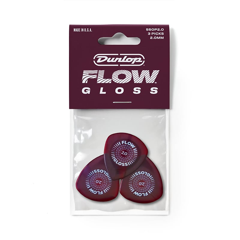 Dunlop Player's Pack | Flow® Gloss Pick 2.0mm | 3-Pack | Reverb