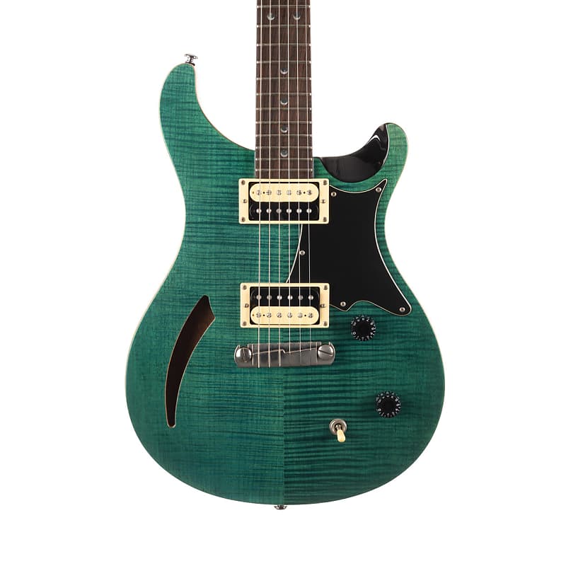 Used PRS SE Custom Hollow Trans Green | Reverb