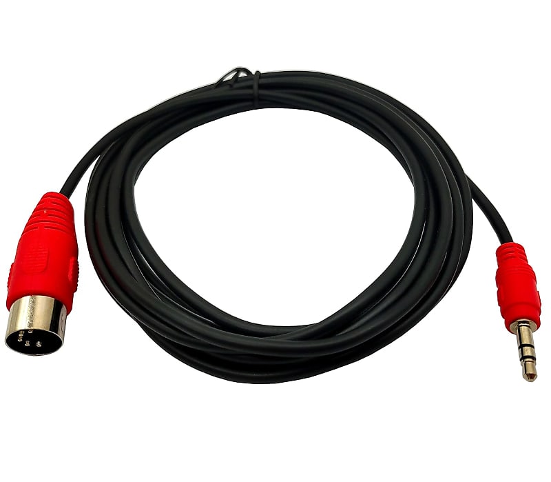 5Pin DIN Cable, DIN 5Pin MIDI Male to 3.5mm TRS Male Stereo | Reverb